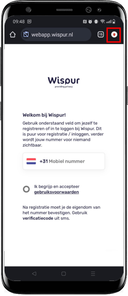 Webapp installeren - Wispur